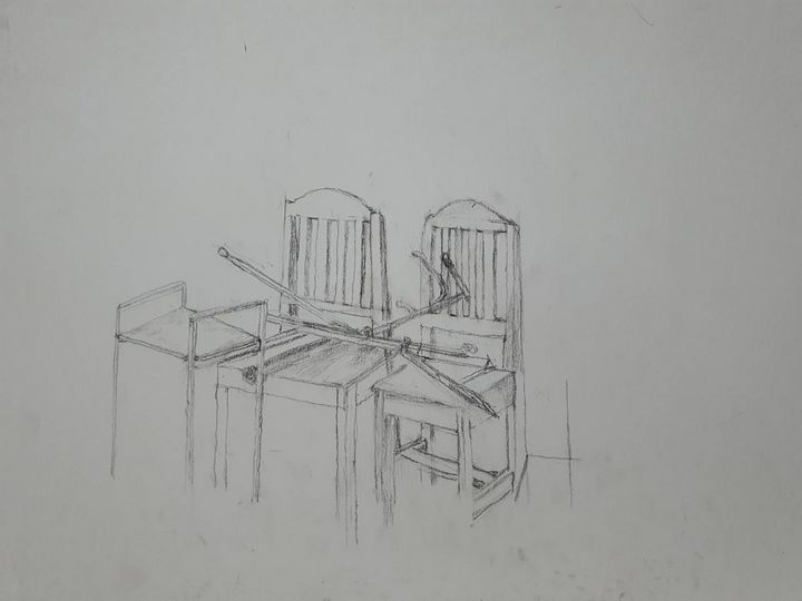 Stand on two chairs - P-V - Paintings & Prints, Buildings ...