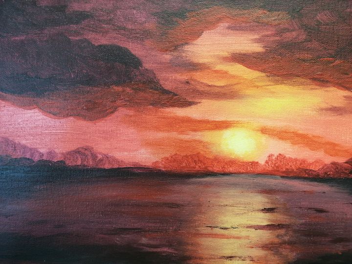 Painted Sunset - Art by Autumn - Paintings & Prints, Landscapes ...