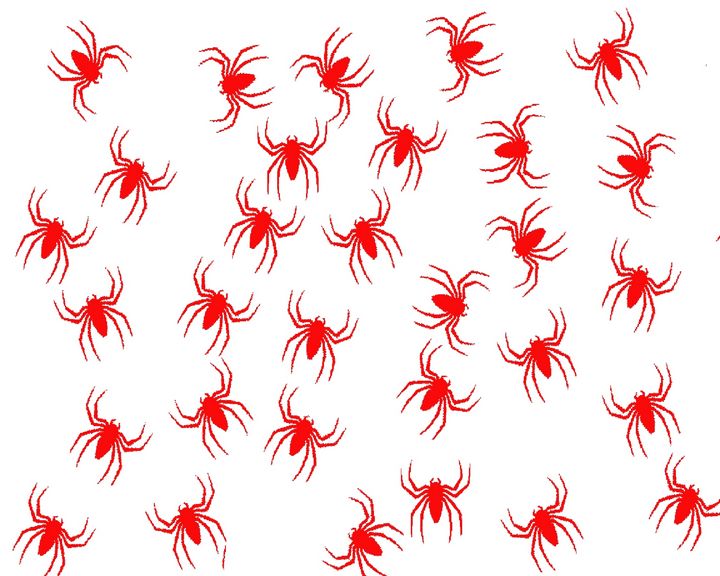 Red Spiders - Tommy Hanly - Digital Art, Abstract, Collage - ArtPal