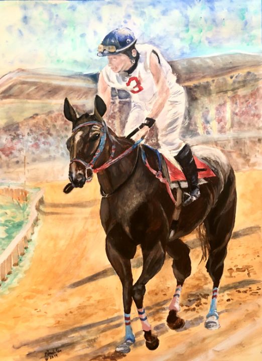 Race Day - Brush With Nature Art by Rhonda Kay - Paintings & Prints ...