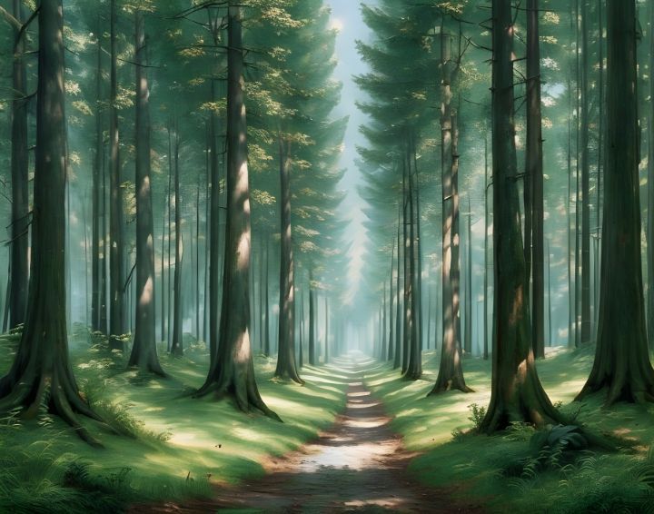 clean and tidy forest - Kulay Ganzon - Paintings & Prints, Landscapes ...