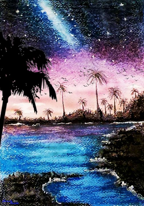 The mystery night - Bloom.Art _By Sarah Nabih - Paintings & Prints, Landscapes & Nature ...