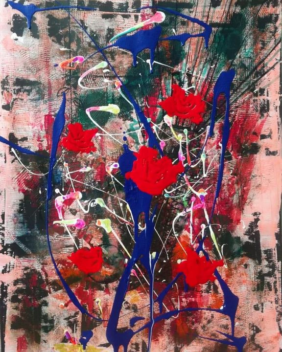 Roses art painting - Kob - Paintings & Prints, Flowers, Plants, & Trees ...