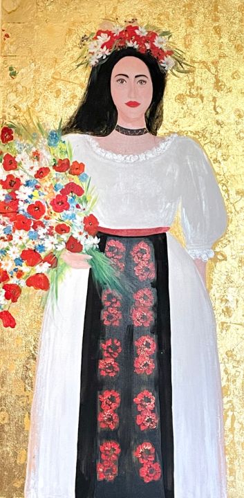 Romanian girl 3 - Angela Tocila Art - Paintings & Prints, Ethnic ...