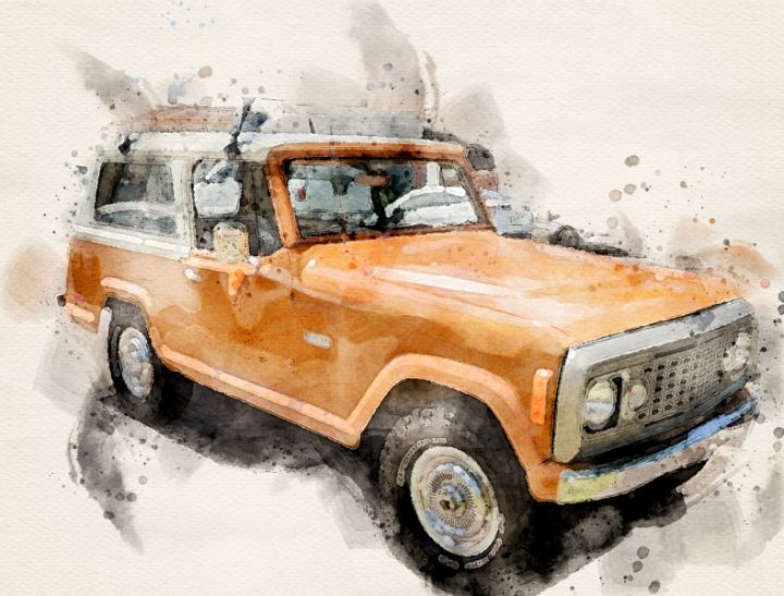 Vintage Classic truck commando - CAPow Art & Design - Paintings ...