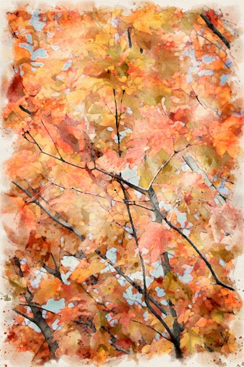 October in the Catskills watercolor - CAPow Art & Design - Paintings ...