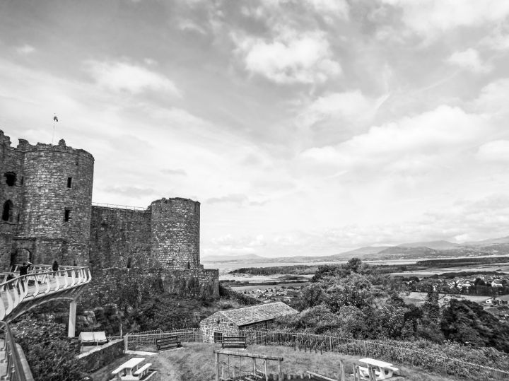 BW Aberystwyth Castle Wales - 360 Studios Fine Art - William Robert ...