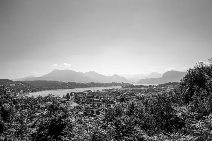 BW Lake Lucerne Swiss Alps - 360 Studios Fine Art - William Robert ...