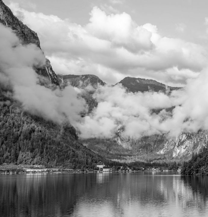 BW View to the Lake in the Mountains - 360 Studios Fine Art - William ...