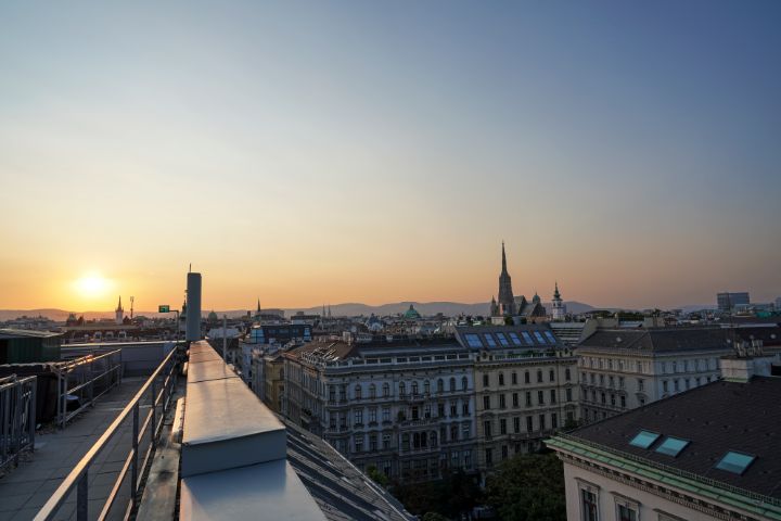 The City at Sunset Vienna Austria 2 - 360 Studios Fine Art - William ...
