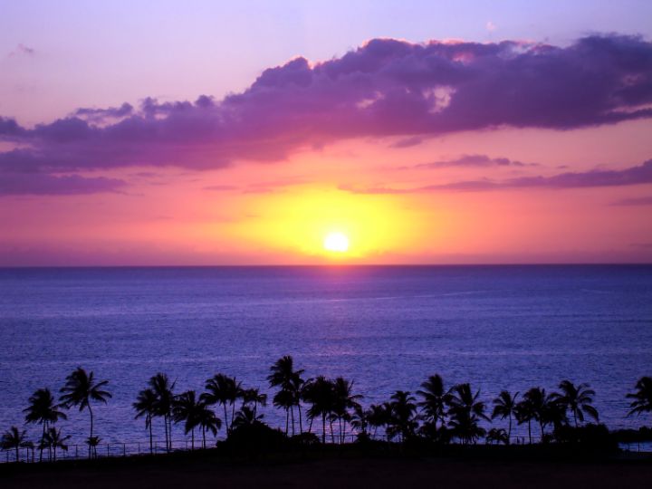 Purple and Orange Sunset Hawaii - 360 Studios Fine Art - William Robert ...