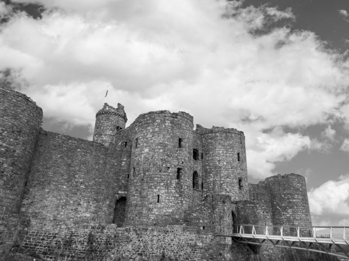 BW Aberystwyth Castle - 360 Studios Fine Art - William Robert Stanek ...