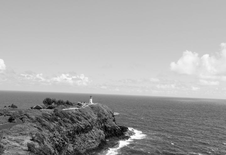 BW Kilauea Lighthouse in Spring - 360 Studios Fine Art - William Robert ...