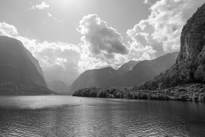 BW Midday Sun Shines Down the Lake - 360 Studios Fine Art - William ...