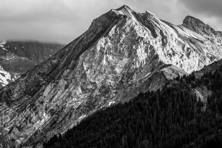 BW Mountain Bathed in Golden Rays 3 - 360 Studios Fine Art - William Robert Stanek - Photography ...