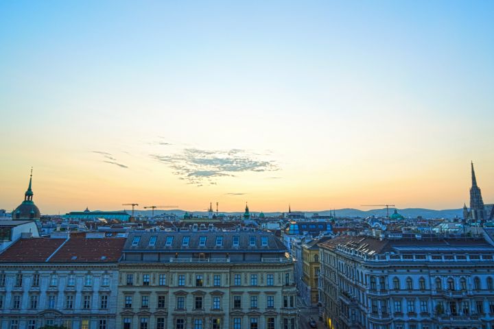 The City at Sunset Vienna Austria 3 - 360 Studios Fine Art - William ...