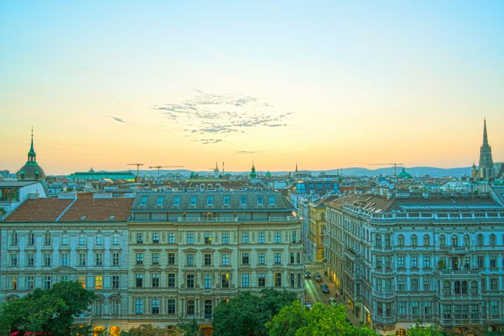 Vienna Lights Up at Sunset 3 of 3 - 360 Studios Fine Art - William ...