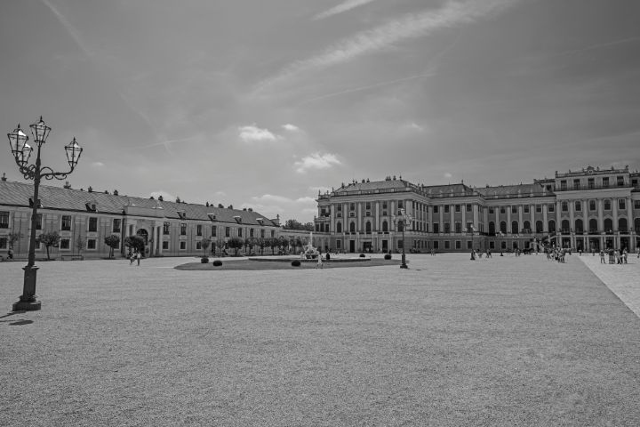 BW At Schonbrunn Palace in Vienna 1 - 360 Studios Fine Art - William ...