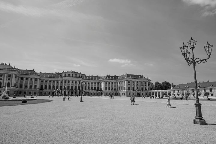 BW At Schonbrunn Palace in Vienna 2 - 360 Studios Fine Art - William ...
