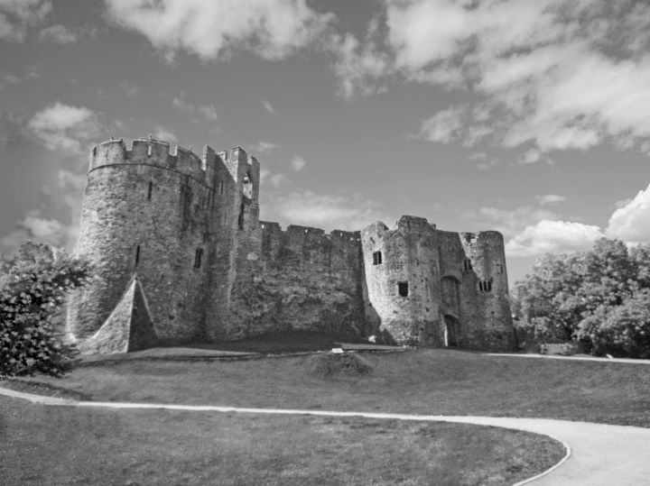 BW Chepstow Castle Wales 2 of 2 - 360 Studios Fine Art - William Robert ...