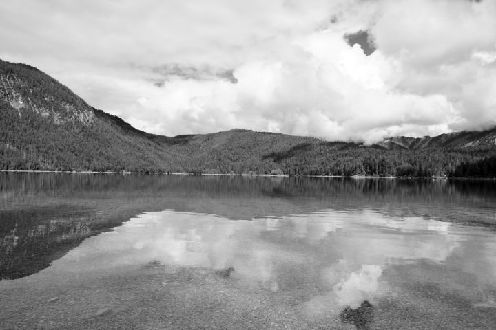BW Crystal Clear Waters Lake Eibsee - 360 Studios Fine Art - William ...