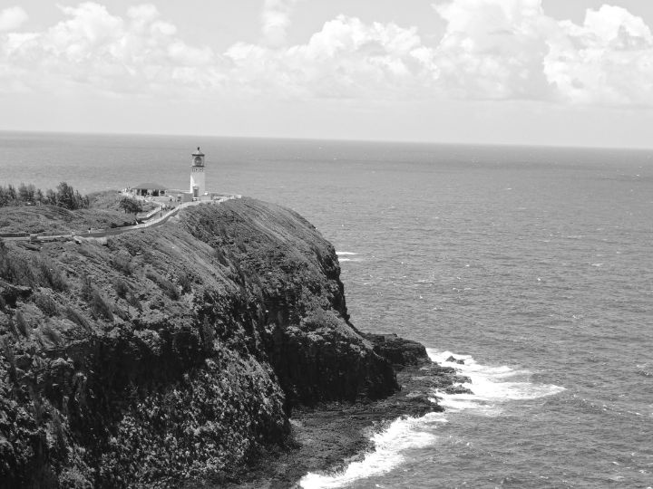 BW Kauai Lighthouse Hawaiian Islands - 360 Studios Fine Art - William ...
