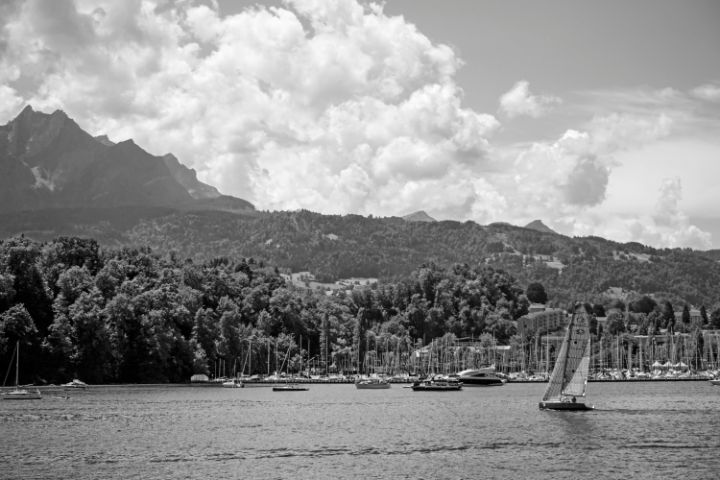 BW Lake Lucerne Switzerland 3 of 3 - 360 Studios Fine Art - William ...