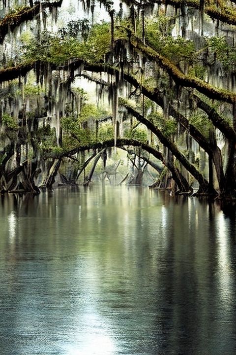 Swamp Oil Painting - LollyGaggerz - Paintings & Prints, Landscapes ...