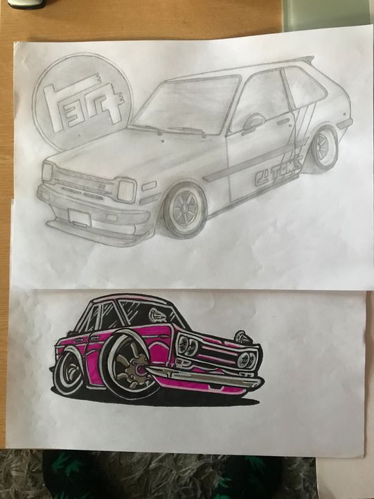 Hand Drawn Customs - Pencils2paper - Drawings & Illustration, Vehicles ...
