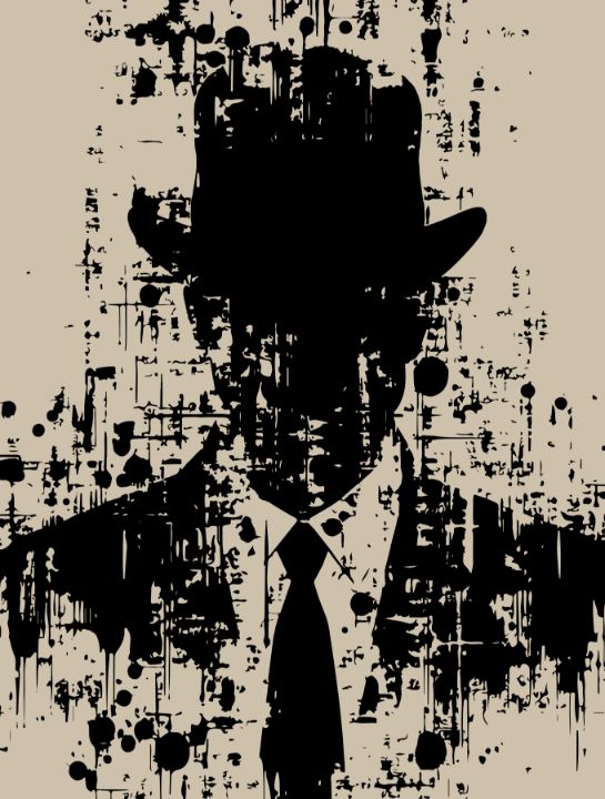 Faceless Gentleman Abstract Elegance - Ramy Hefny Gallery - Drawings ...