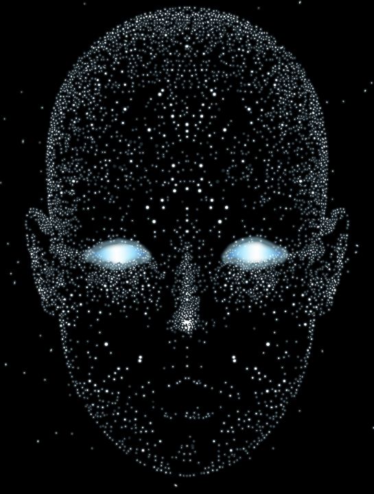 Cosmic Head Silhouette – Minimalist - Ramy Hefny Gallery - Drawings ...