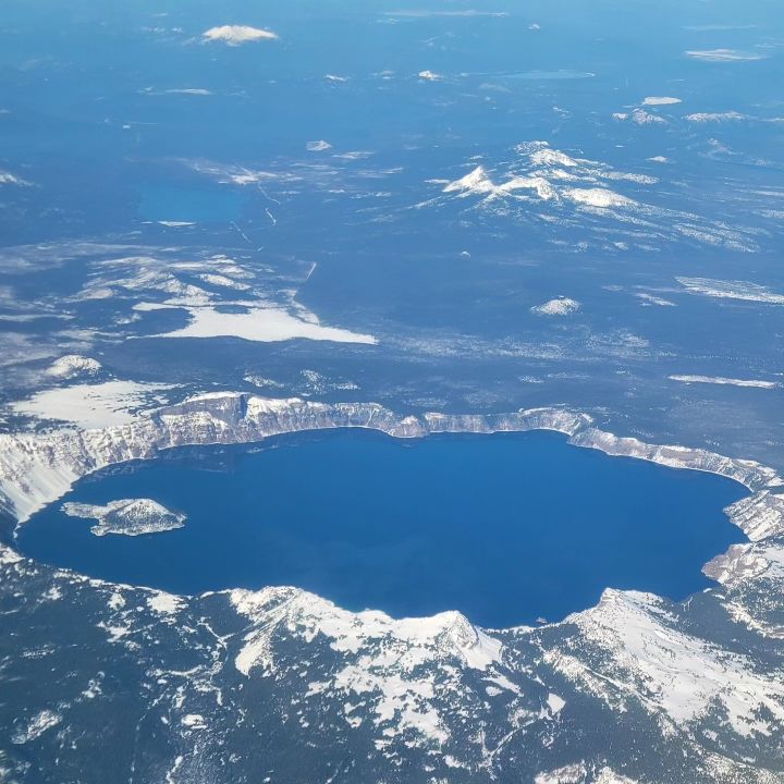 Arial view of Crater Lake Oregon - Brad toone photography - Paintings ...