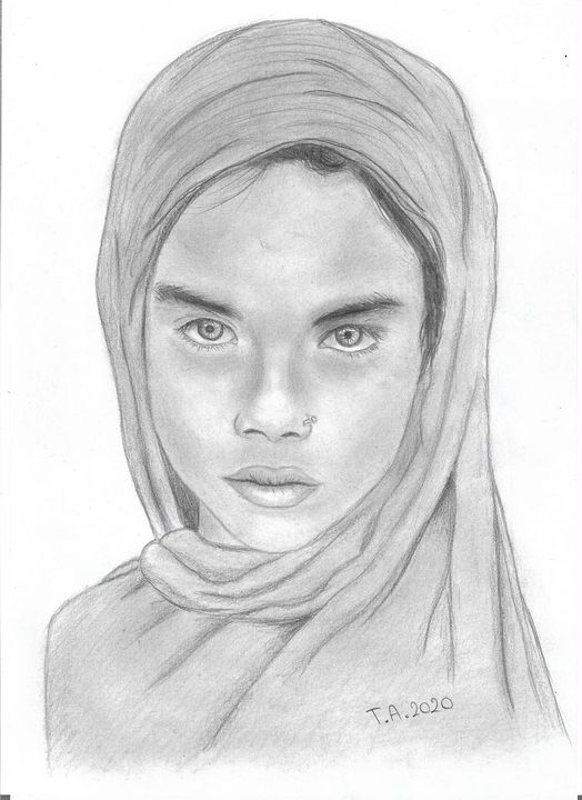 Girl from Afghanistan - TeArt - Drawings & Illustration, People ...
