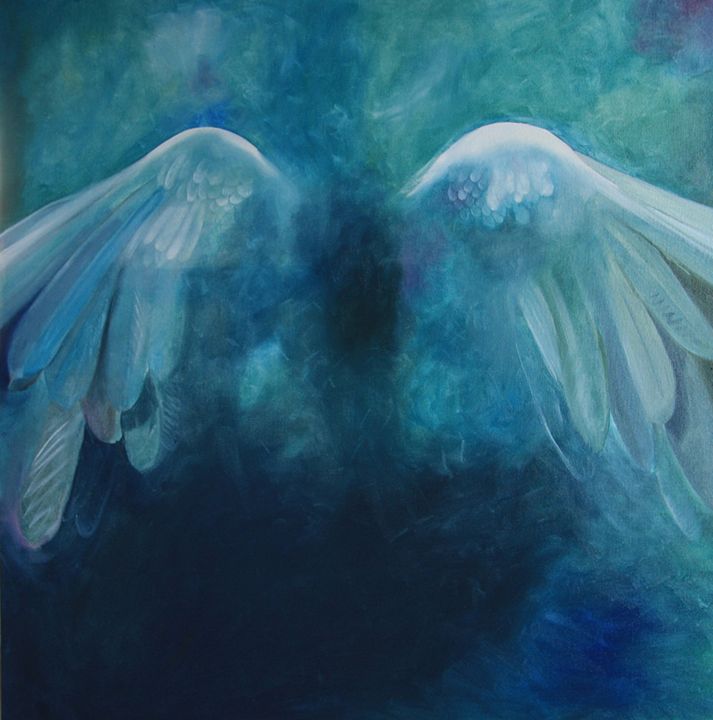 Aqua Wings - Preciado Art - Paintings & Prints, Religion, Philosophy ...