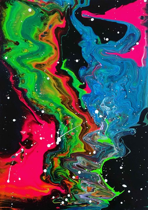 Cosmic Chaos - D'Anna Mace Creates - Paintings & Prints, Abstract ...
