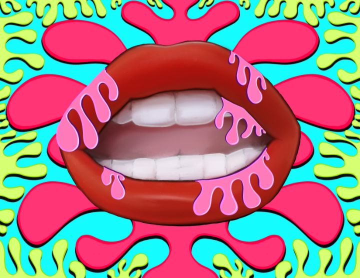 Pop Art Lips - D'Anna Mace Creates - Digital Art & AI, Abstract ...