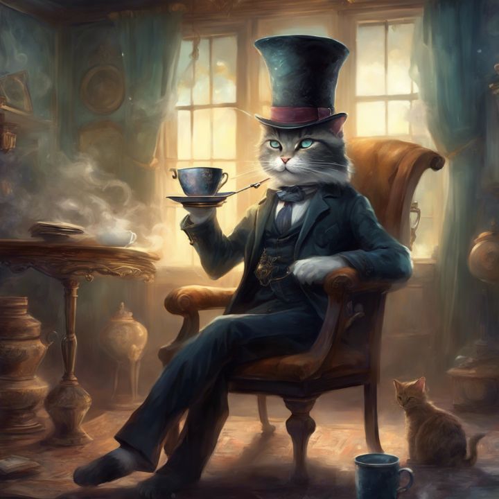 Cat with a pipe - NorbertAi - Digital Art & AI, Animals, Birds, & Fish ...