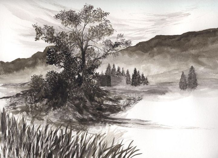 Nullepart - Rajah Foo - Drawings & Illustration, Landscapes & Nature ...