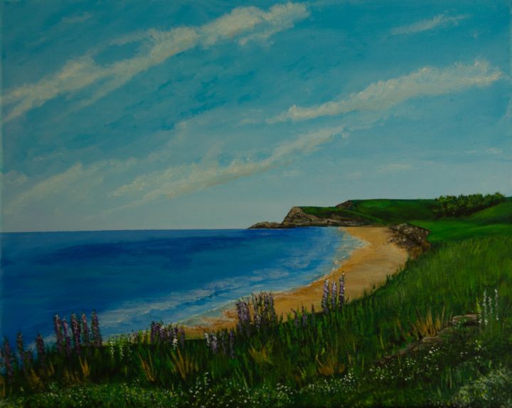 Coastal Cliff - Stuart Matthews - Paintings & Prints, Landscapes ...