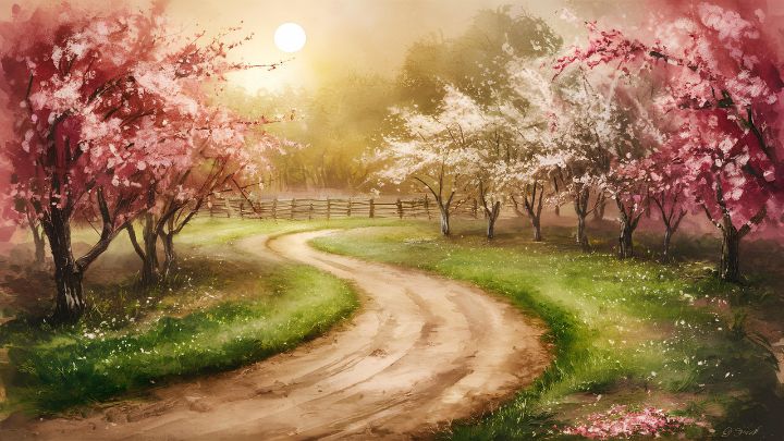 Rustic spring watercolor - PROart - Paintings & Prints, Flowers, Plants ...