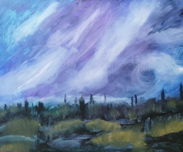 Purple Storm - Nathan Cain - Paintings & Prints, Landscapes & Nature ...