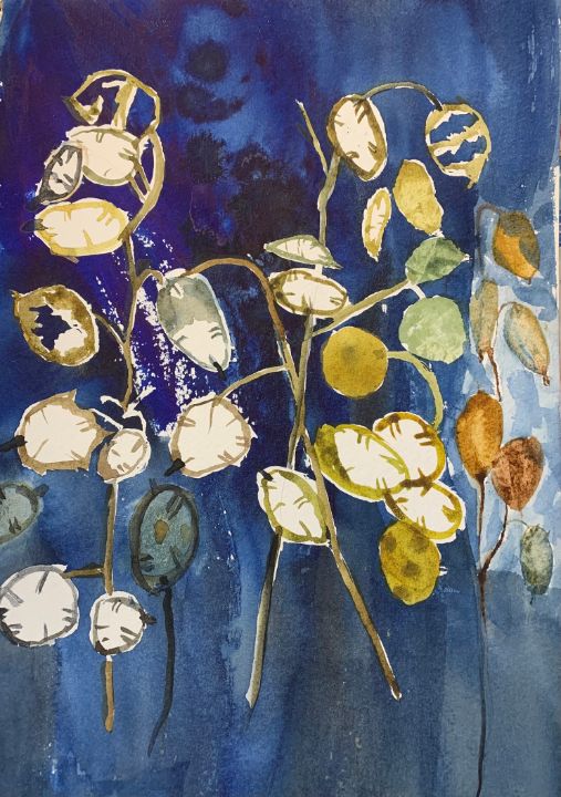 Blue Honesty - Dana Fine Arts - Paintings & Prints, Flowers, Plants ...