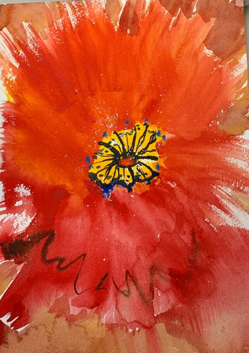 Poppy Portrait 2 - Dana Fine Arts - Paintings & Prints, Flowers, Plants ...