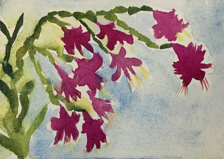 Xmas Cactus - Dana Fine Arts - Paintings & Prints, Flowers, Plants ...