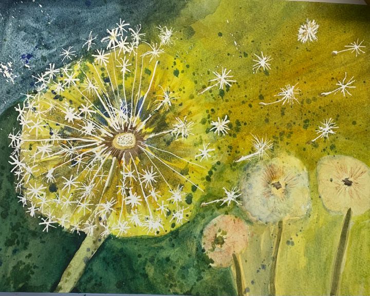 Dandelion Clocks - Dana Fine Arts - Paintings & Prints, Flowers, Plants, & Trees, Flowers ...