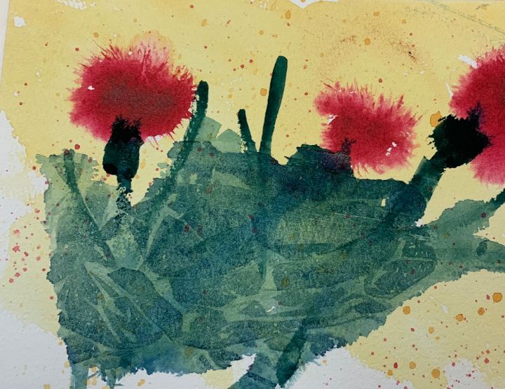 Abstract thistle mounted 8 x 6" - Dana Fine Arts - Paintings & Prints ...