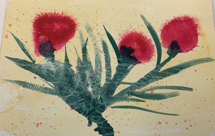Abstract Thistles - Dana Fine Arts - Paintings & Prints, Flowers ...