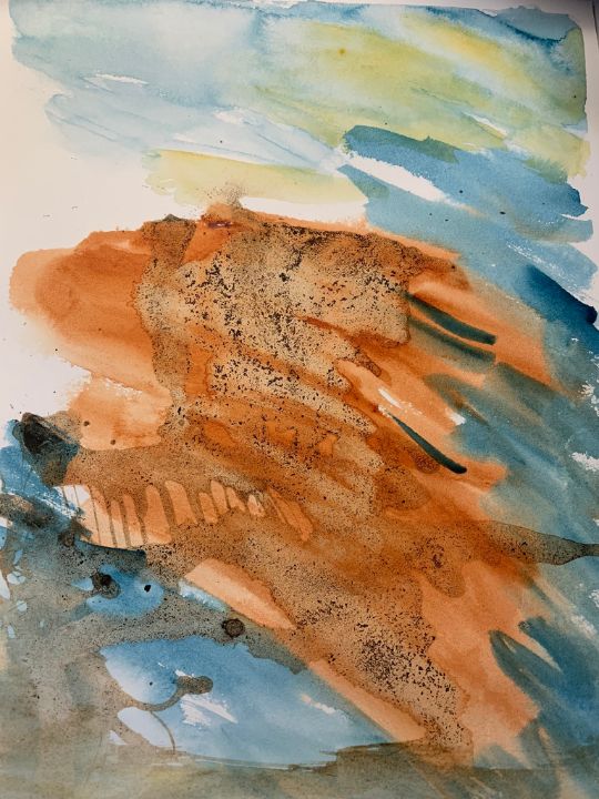 Abstract Orange Cliffs - Dana Fine Arts - Paintings & Prints ...