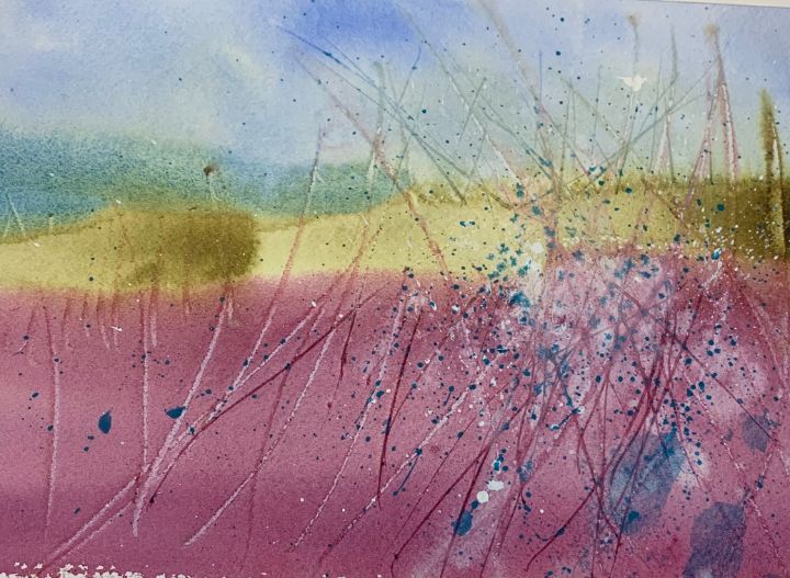 Abstract Lavendar Fields 2 - Dana Fine Arts - Paintings & Prints ...