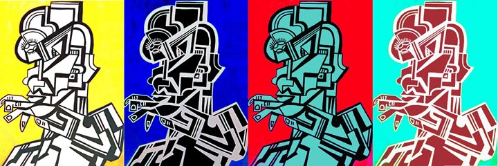 Geometric Man - Faces - Paintings & Prints, People & Figures, Male Form ...